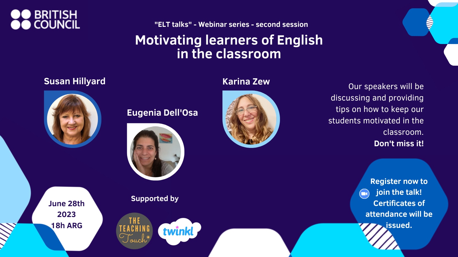 ELT talks – second session: Motivating learners of English in the ... ELT talks – second session: Motivating learners of English in the ...